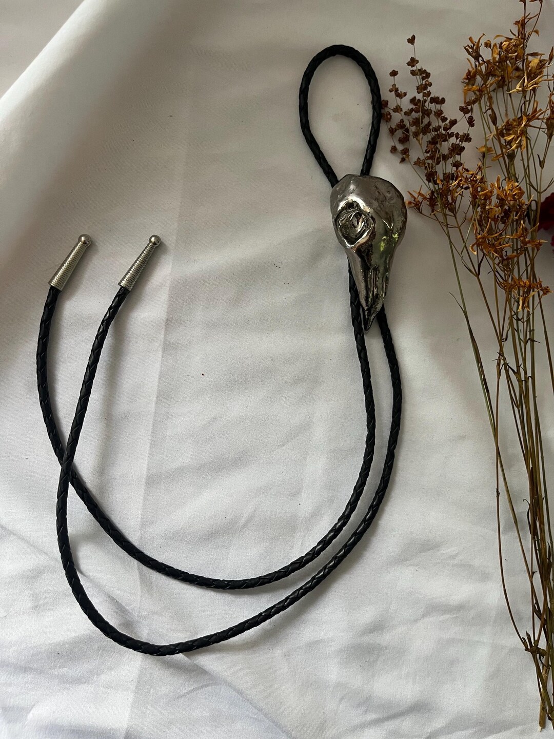 Bird Skull Bolo Tie Crow Country Mens Womens Bolo Tie Vintage Cowboy ...