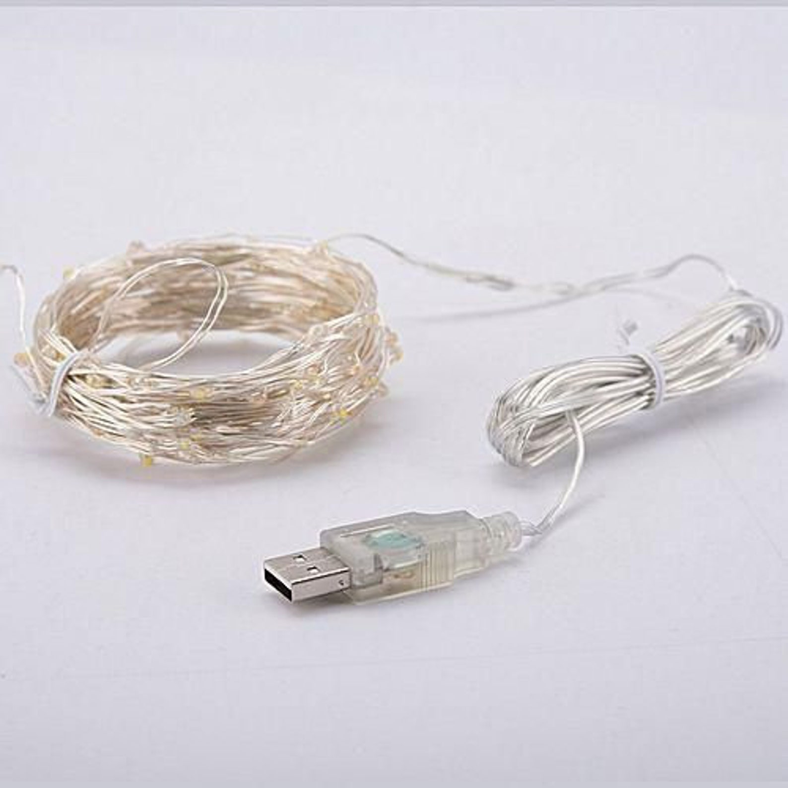 100 LED Fairy String Light Copper Lights USB Powered - Etsy