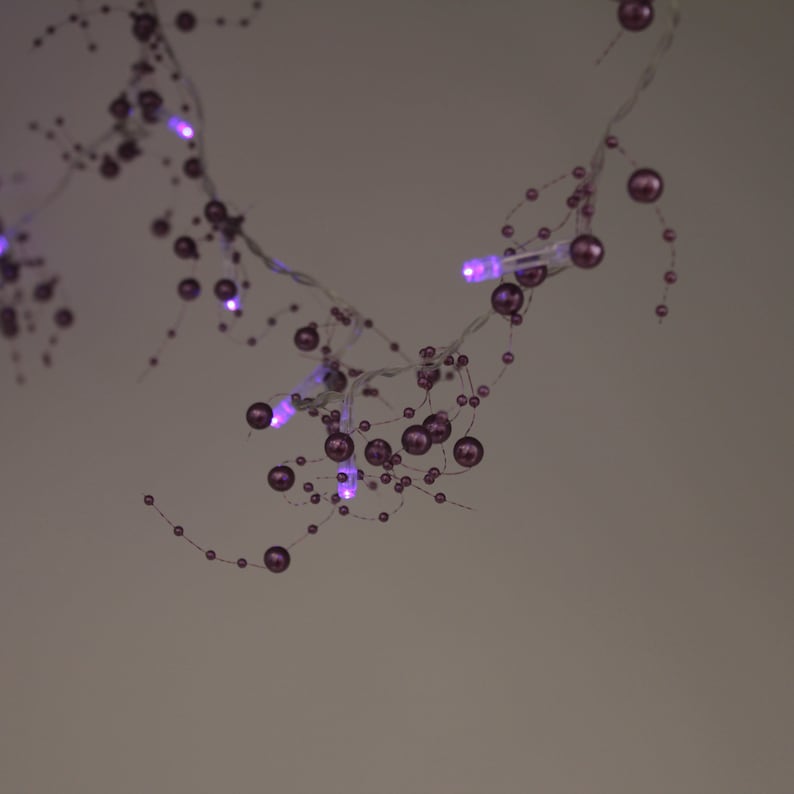 20 LED Pearl Garland Fairy Lights Bead String Lights | Etsy