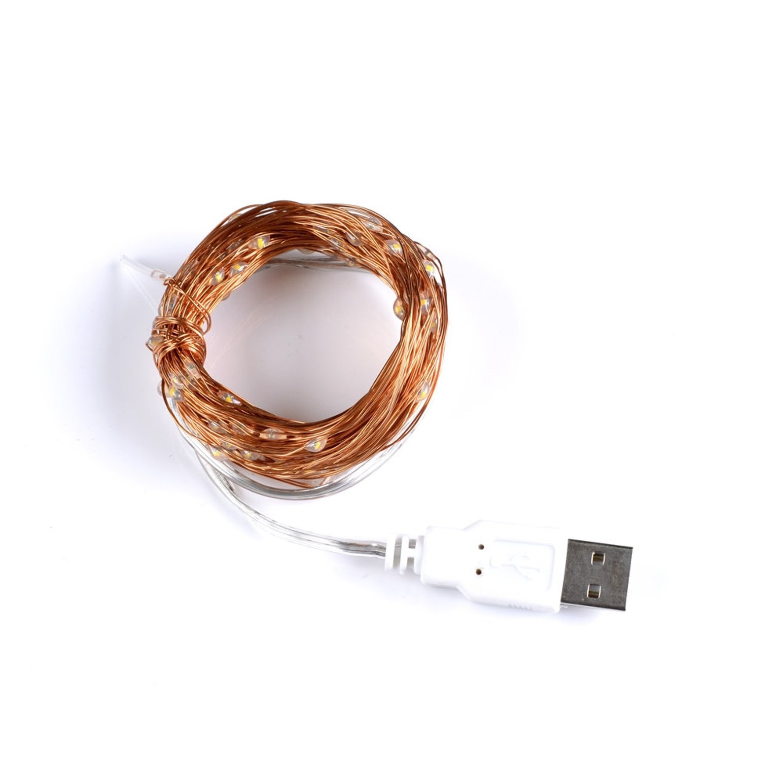 100 LED Fairy String Light Copper Lights USB Powered - Etsy