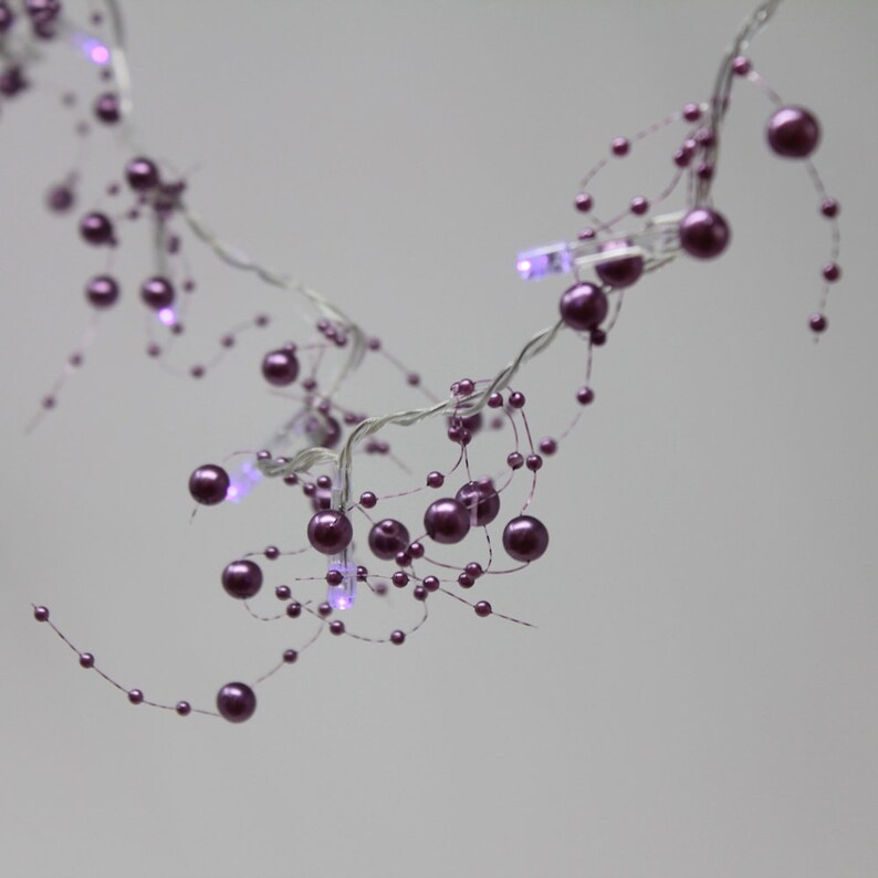 20 LED Pearl Garland Fairy Lights Bead String Lights - Etsy