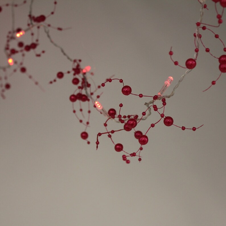 20 LED Pearl Garland Fairy Lights Bead String Lights | Etsy