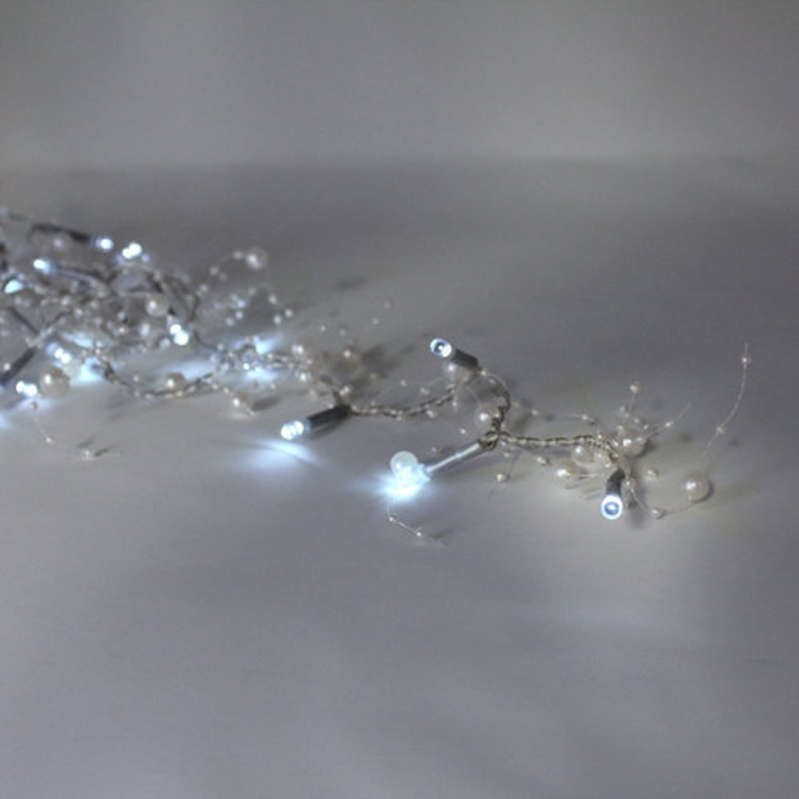 20 LED Pearl Garland Fairy Lights Bead String Lights | Etsy