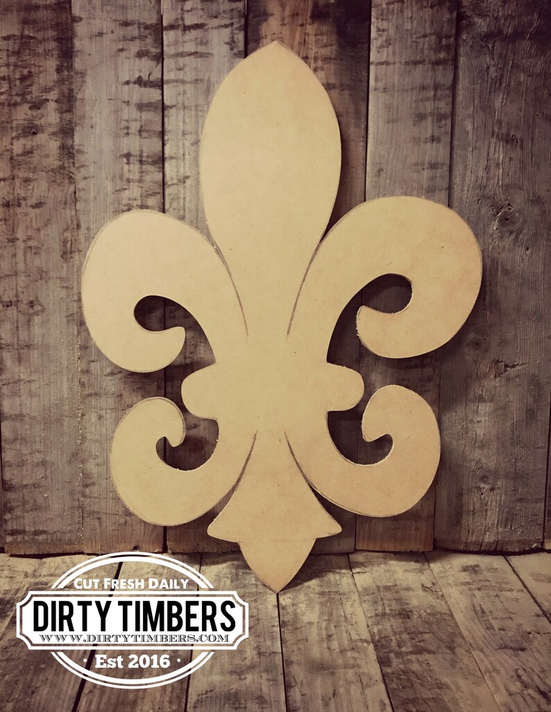 Unfinished Fleur-de-lis Door Hanger Summer Mardi Gras - Etsy