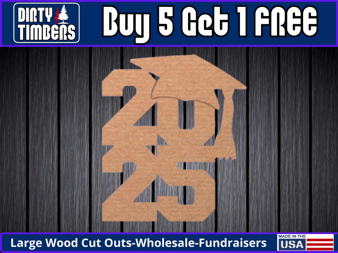 Graduation 2025 Wood Sign Unfinished Wood Door Hanger MDF Paint Blank ...