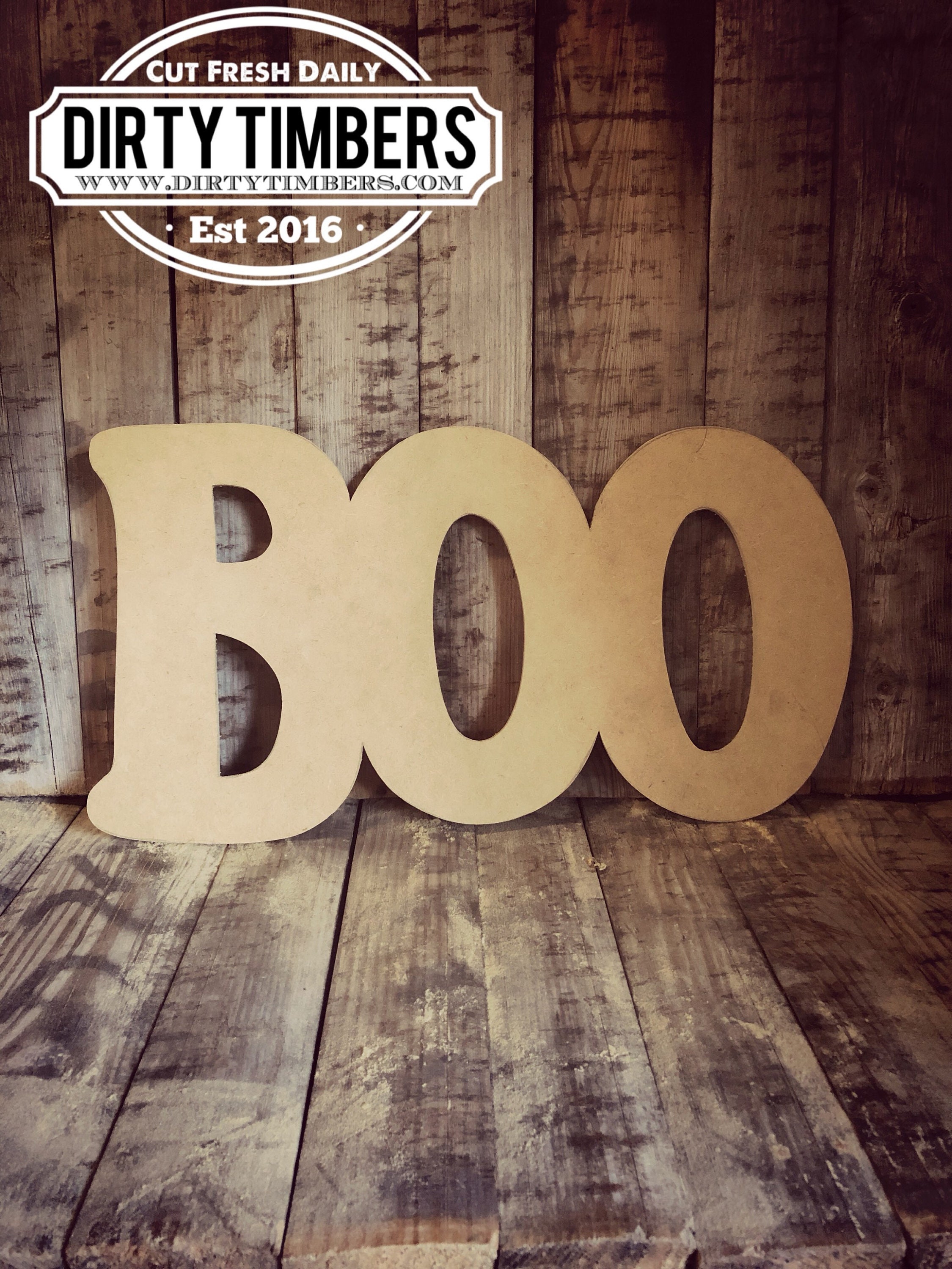 Unfinished Boo Door Hanger Halloween Fall Front Door Decor DIY Blank ...