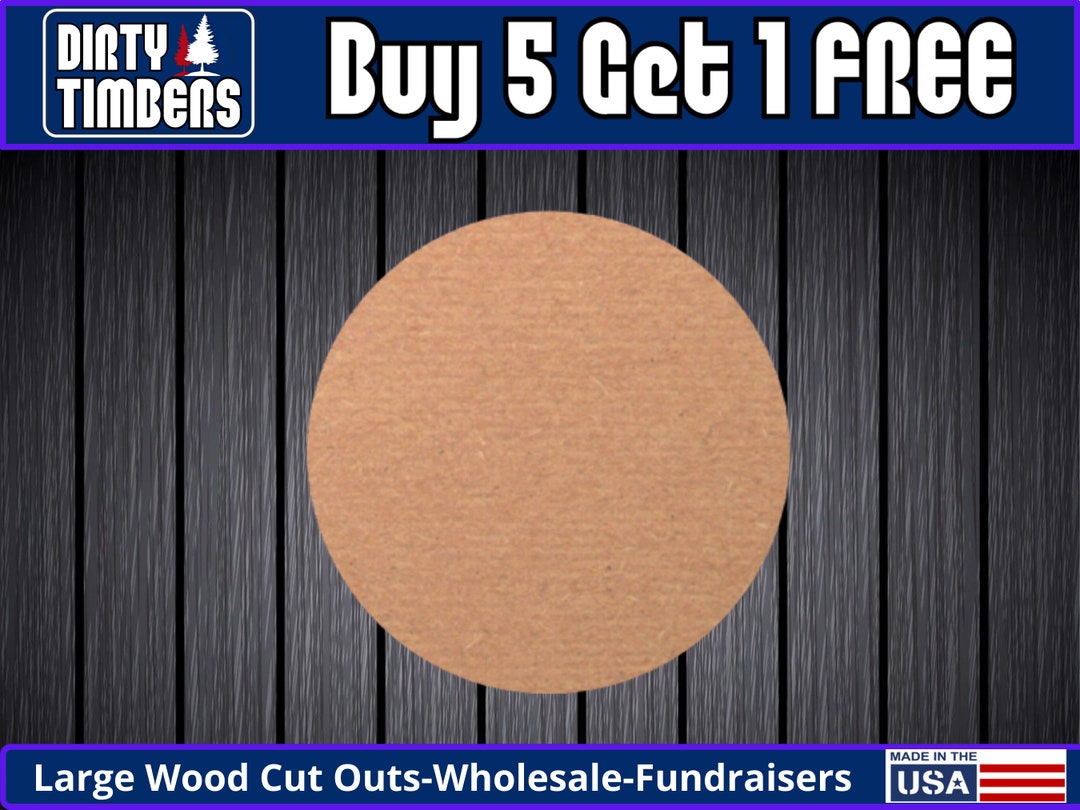 Round Wood Sign Unfinished Circle Wood Blank Beach Ball Ready Paint ...