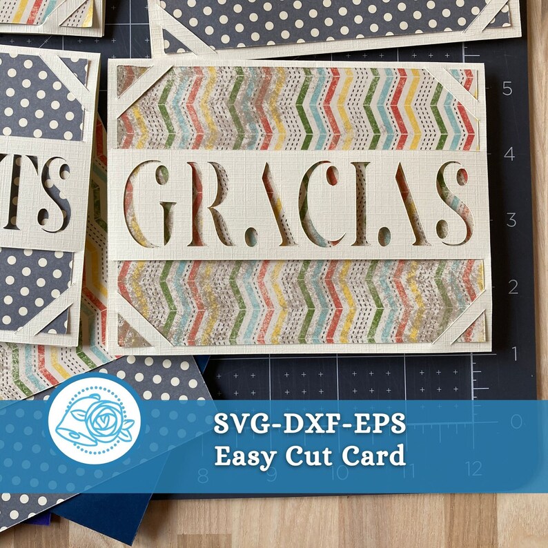 Gracias Easy Insert Card, Beginner Cricut Joy Greeting Card, Kids ...