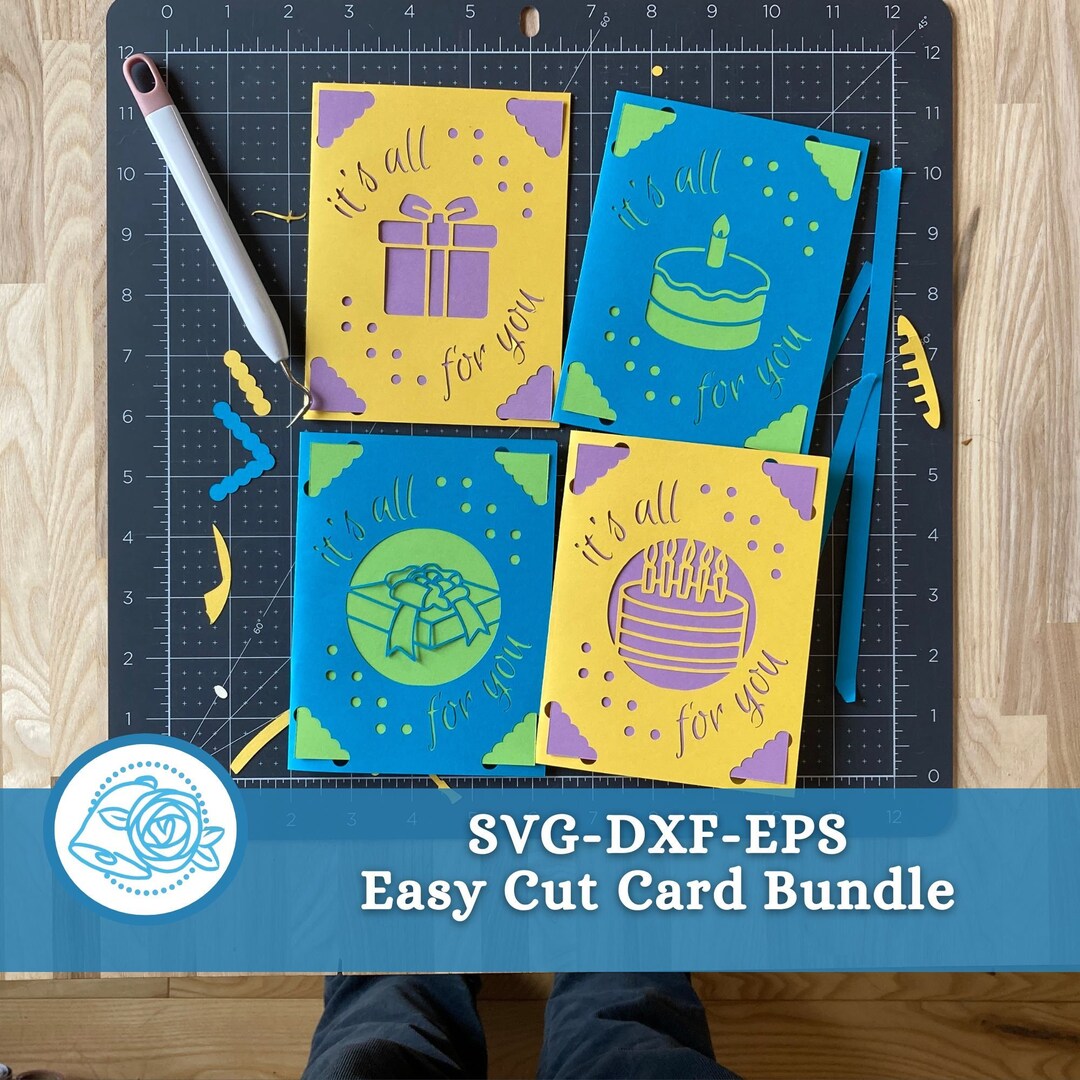 Birthday Embellished Cricut Joy Card SVG Design File, Gratitude Card ...