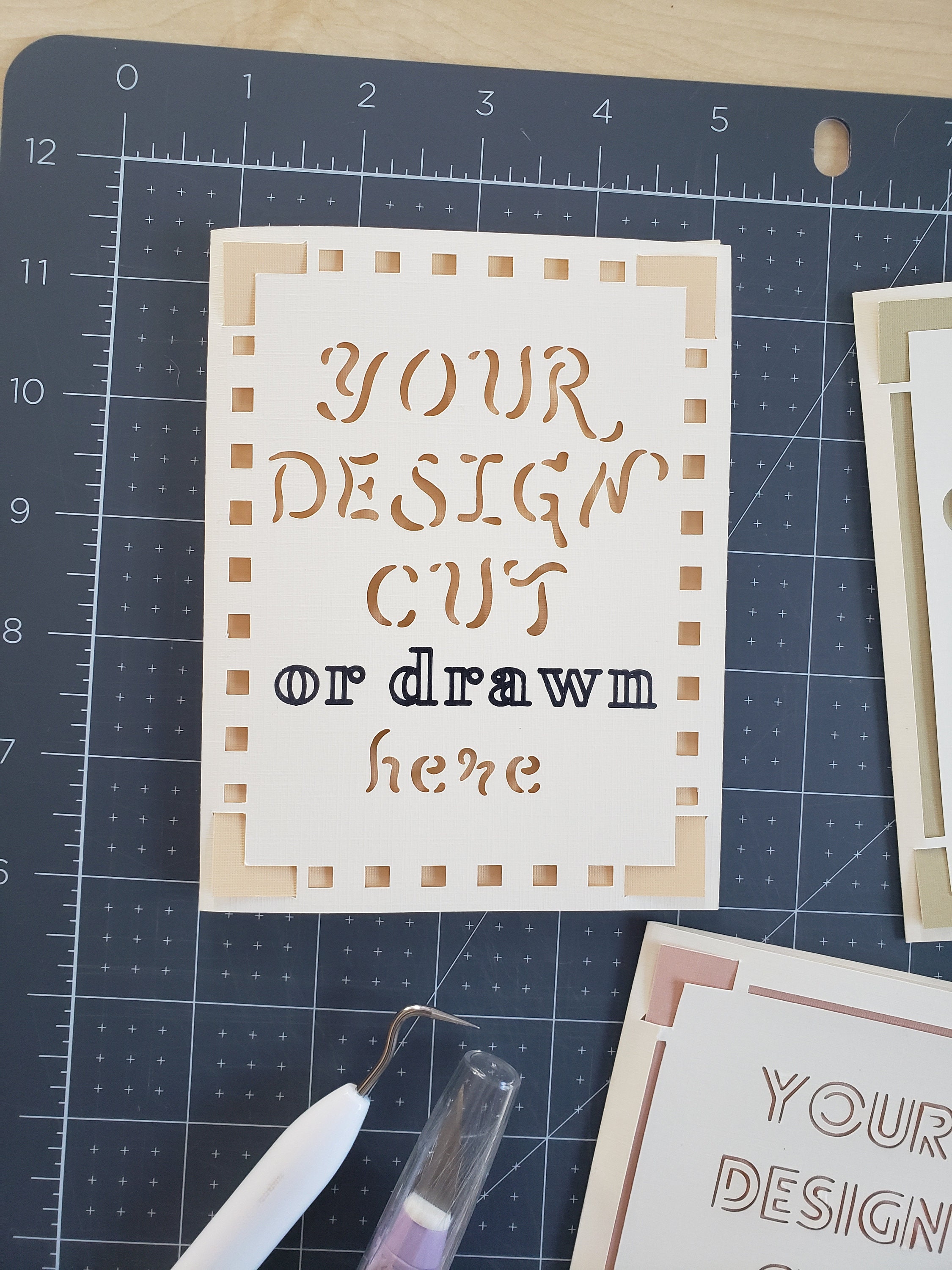 Cricut Joy Easy Cut Card Template, Make Your Own DIY Greeting Card in ...
