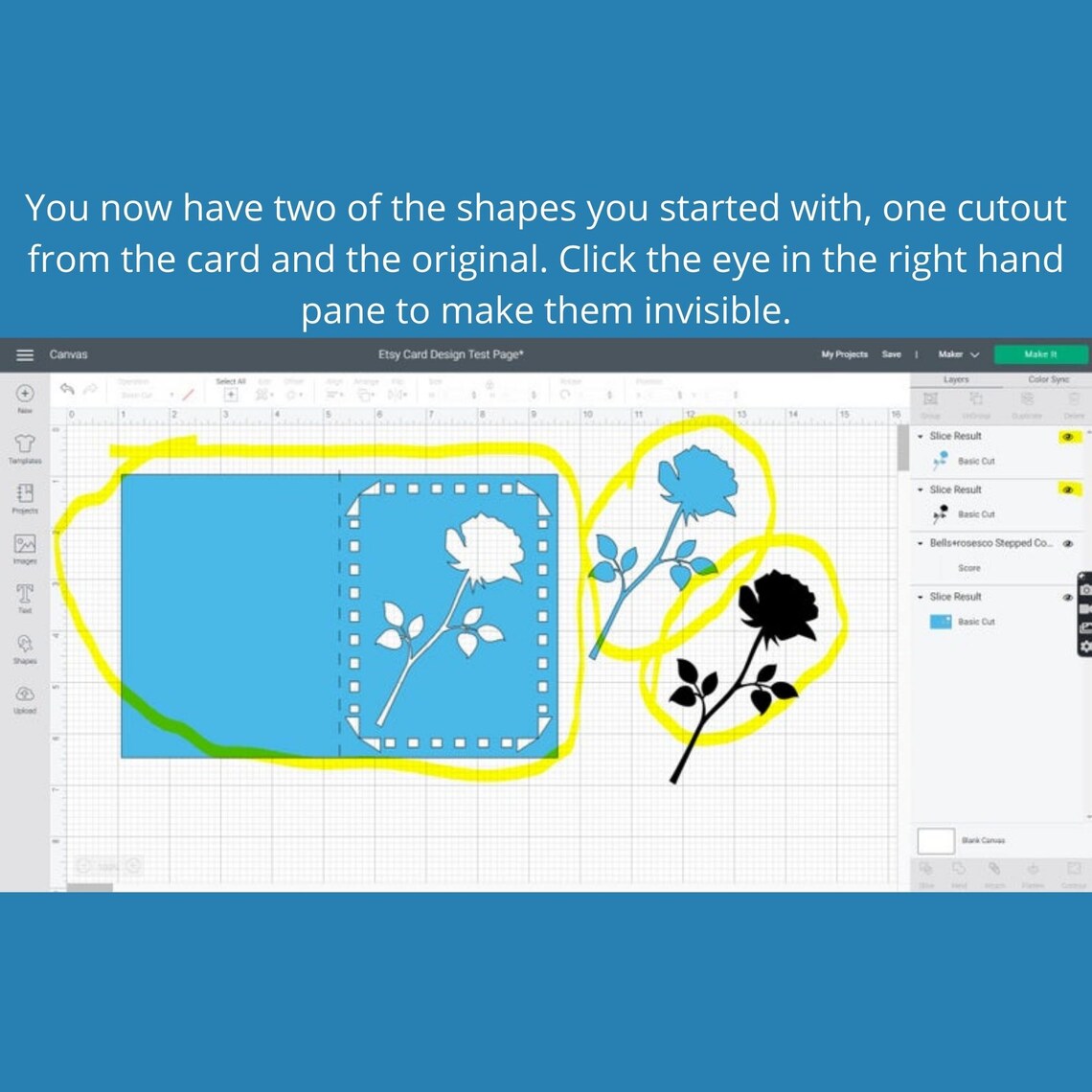 Cricut Joy Cut Card Template, Insert Card Corner Cuts, DIY Greeting ...