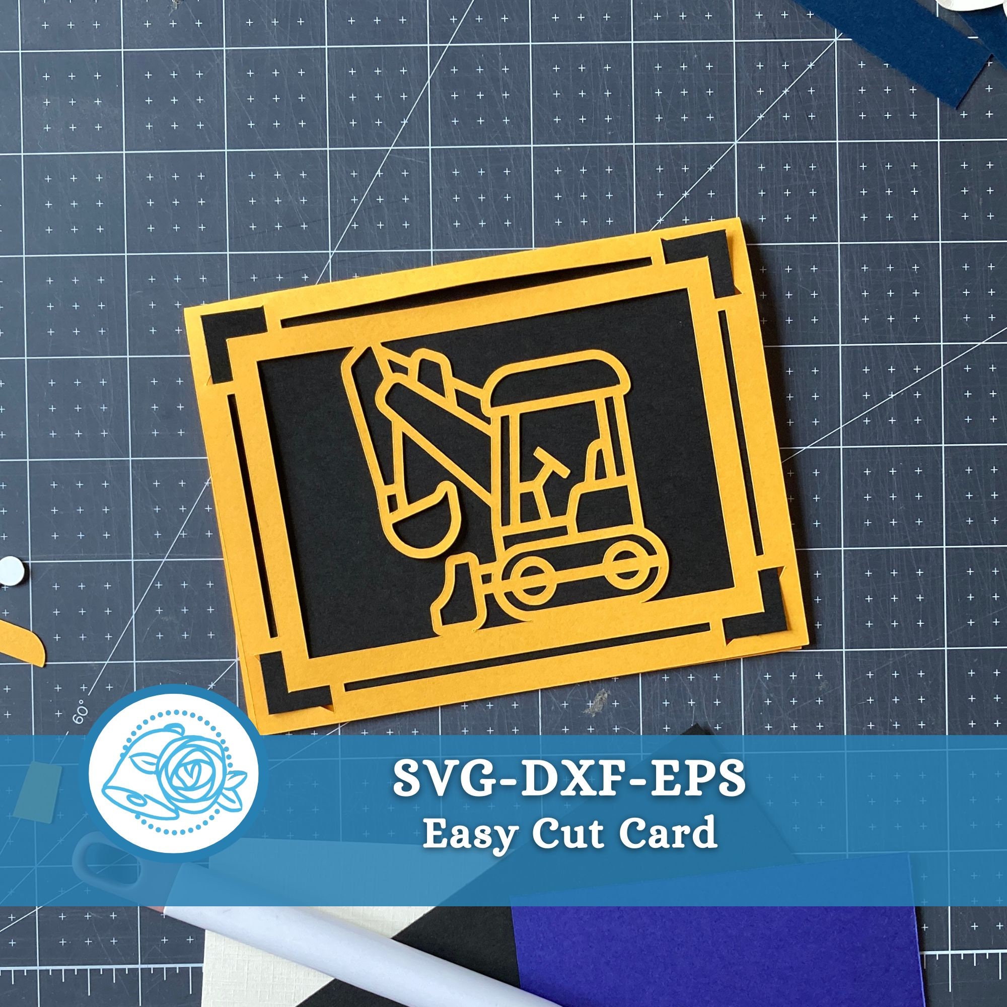 Construction Theme SVG Cut Card Bundle, VROOM Greeting Cards for Kids ...