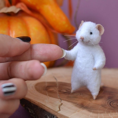 Needle Felted Mouse Felt Animal Miniature Toys - Etsy