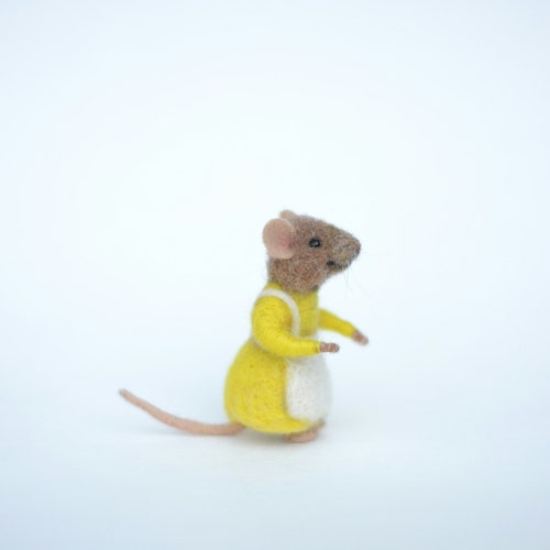 Needle Felted Sleeping Mice Tiny Mouse Needle Felted Animal - Etsy