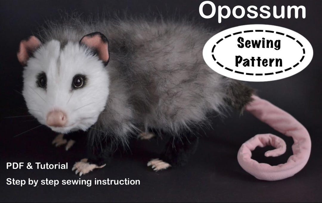PDF Tutorial and Pattern of Realistic Opossum, Step by Step Sewing ...