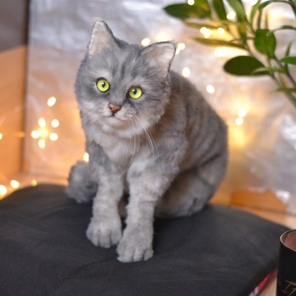 Realistic Cat Plush - Etsy