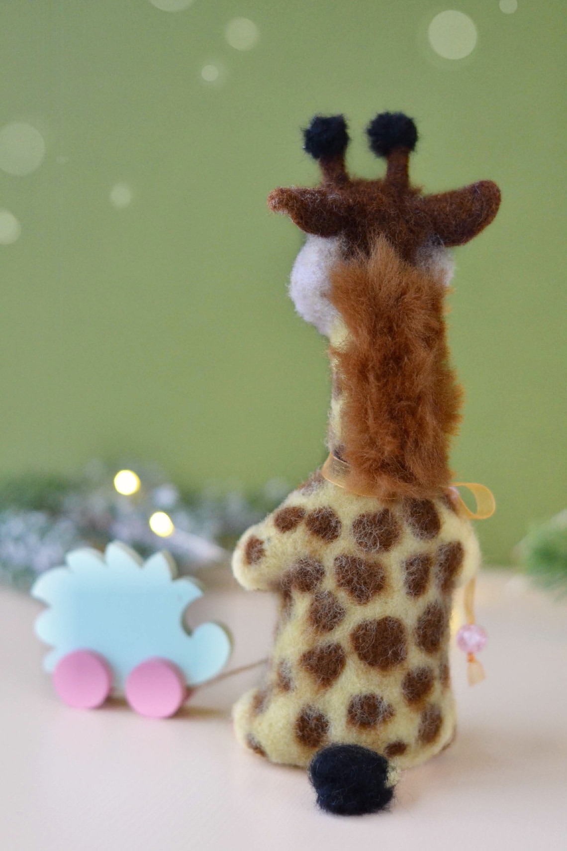 Needle Felted Giraffe MADE TO ORDER Needle Felt Animals Wool | Etsy