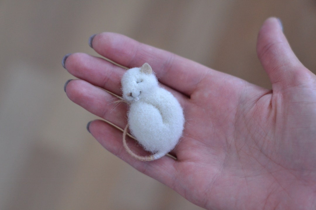 Needle Felted Sleeping Mouse MADE TO ORDER Cute Tiny Napping - Etsy