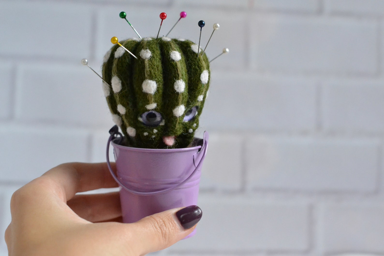 Friendly Cactus Needle Felted Succulent Realistic Plants - Etsy