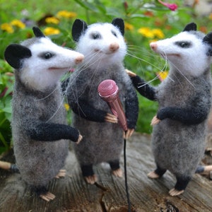 Needle Felted Possum MADE TO ORDER Felt Animals Felted Mouse Felting ...
