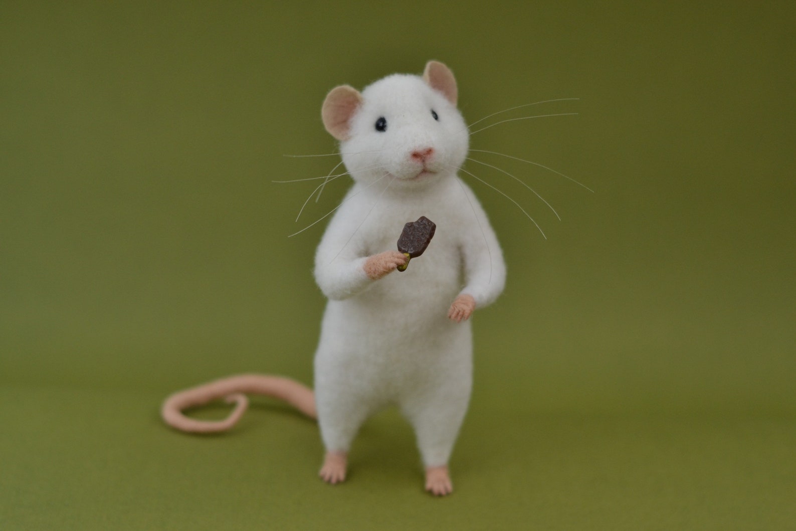 Needle Felted Mouse Mice Realistic Mouse With Ice Creame - Etsy