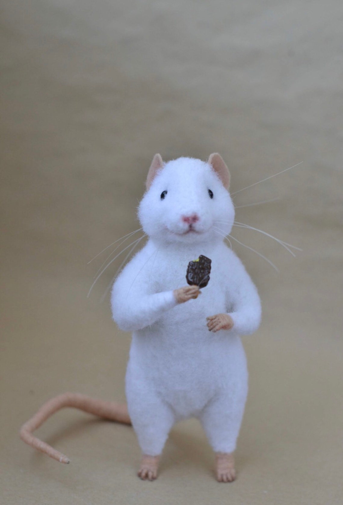 Needle felted mouse Mice realistic Mouse with ice creame | Etsy