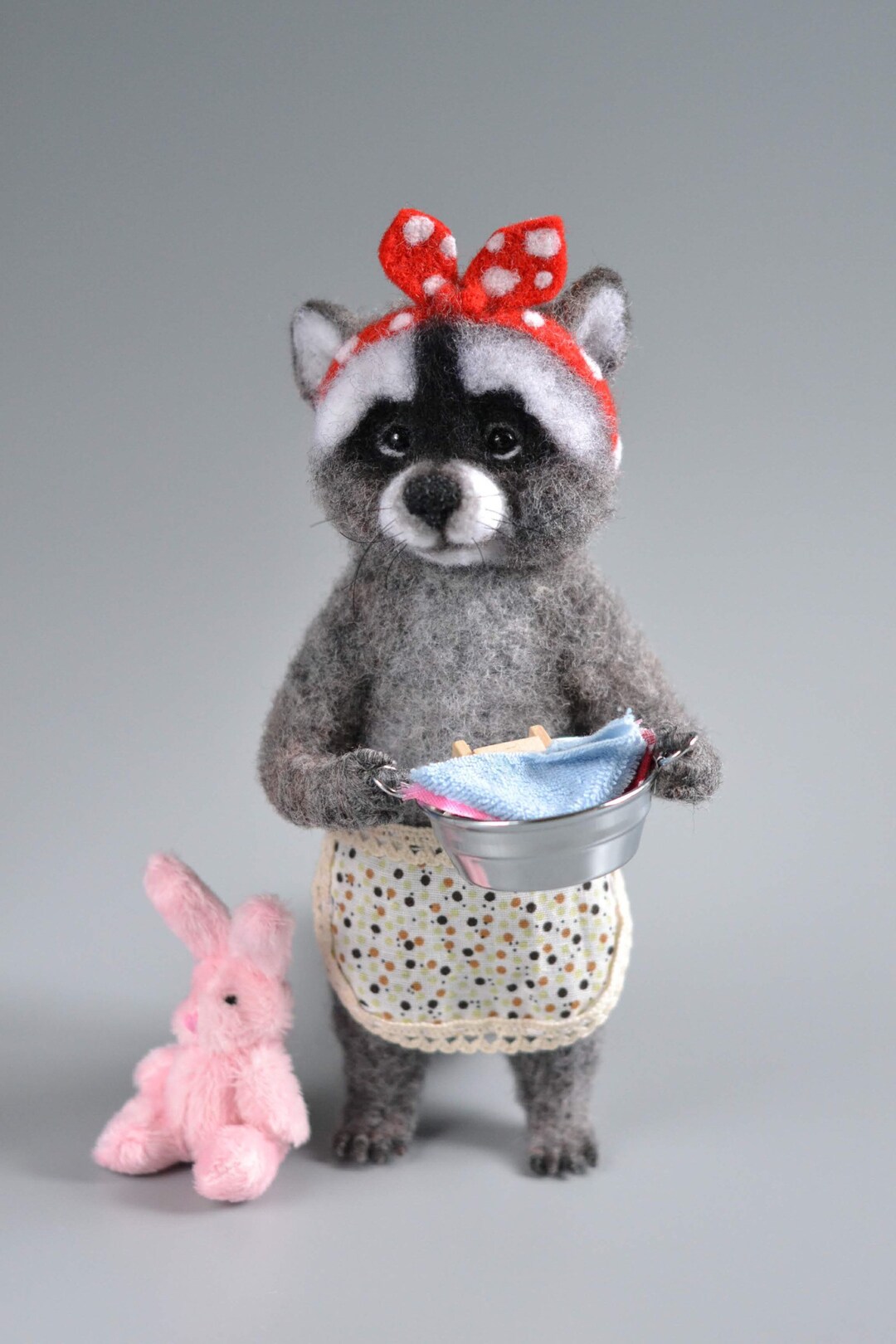 Raccoon Needle Felted Animal MADE TO ORDER Felt Animals Needlefelting ...