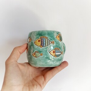 Colorful Fish Handmade Ceramic Mug - Etsy