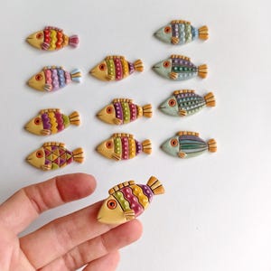 Small Fish Handmade Ceramic Brooch - Etsy