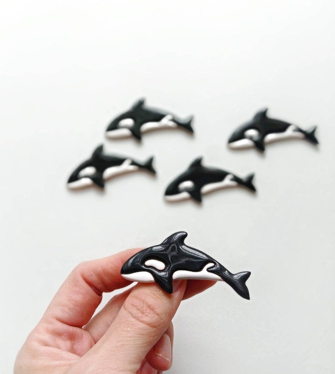 Orca Killer Whale Handmade Ceramic Brooch - Etsy