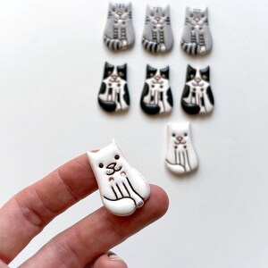 Cat Decorative Handmade Ceramic Button - Etsy