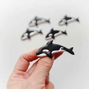 Orca Killer Whale Handmade Ceramic Brooch - Etsy