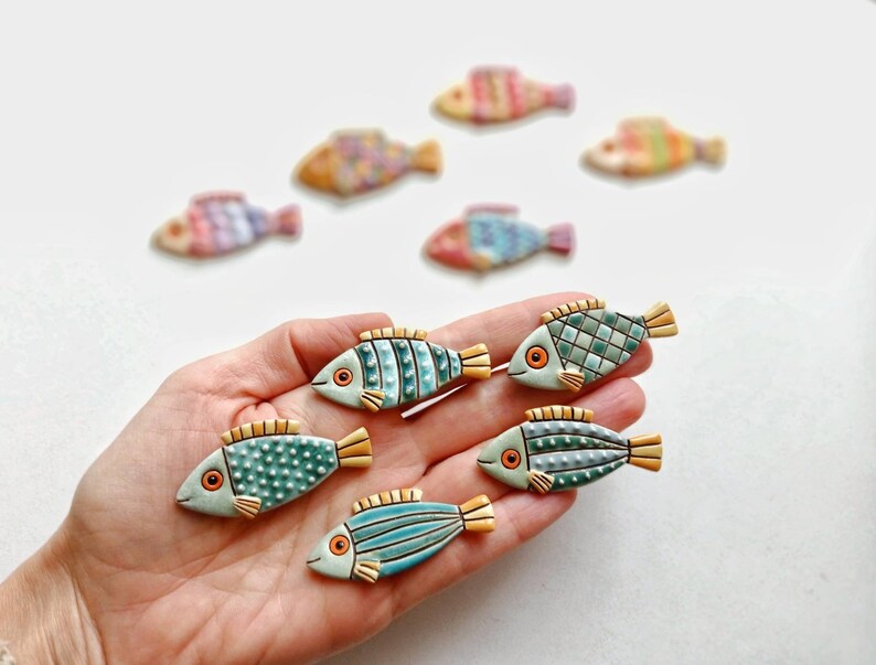 Fish Handmade Ceramic Brooch - Etsy
