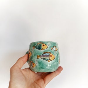 Colorful Fish Handmade Ceramic Mug - Etsy