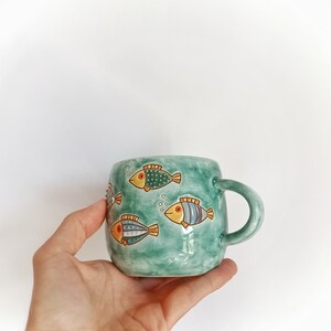 Colorful Fish Handmade Ceramic Mug - Etsy