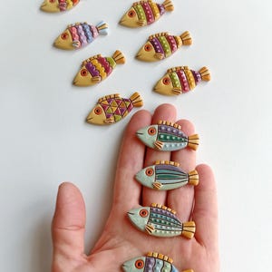 Small Fish Handmade Ceramic Brooch - Etsy