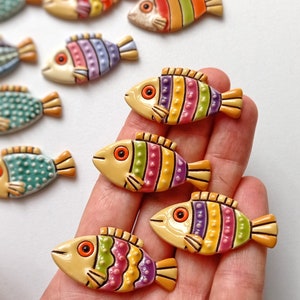 Small Fish Handmade Ceramic Brooch - Etsy