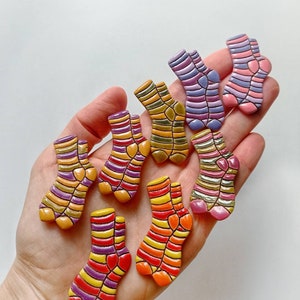 Sock Handmade Ceramic Brooch - Etsy