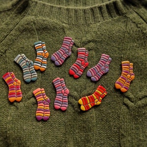 Sock Handmade Ceramic Brooch - Etsy