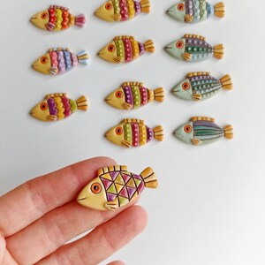 Small Fish Handmade Ceramic Brooch - Etsy