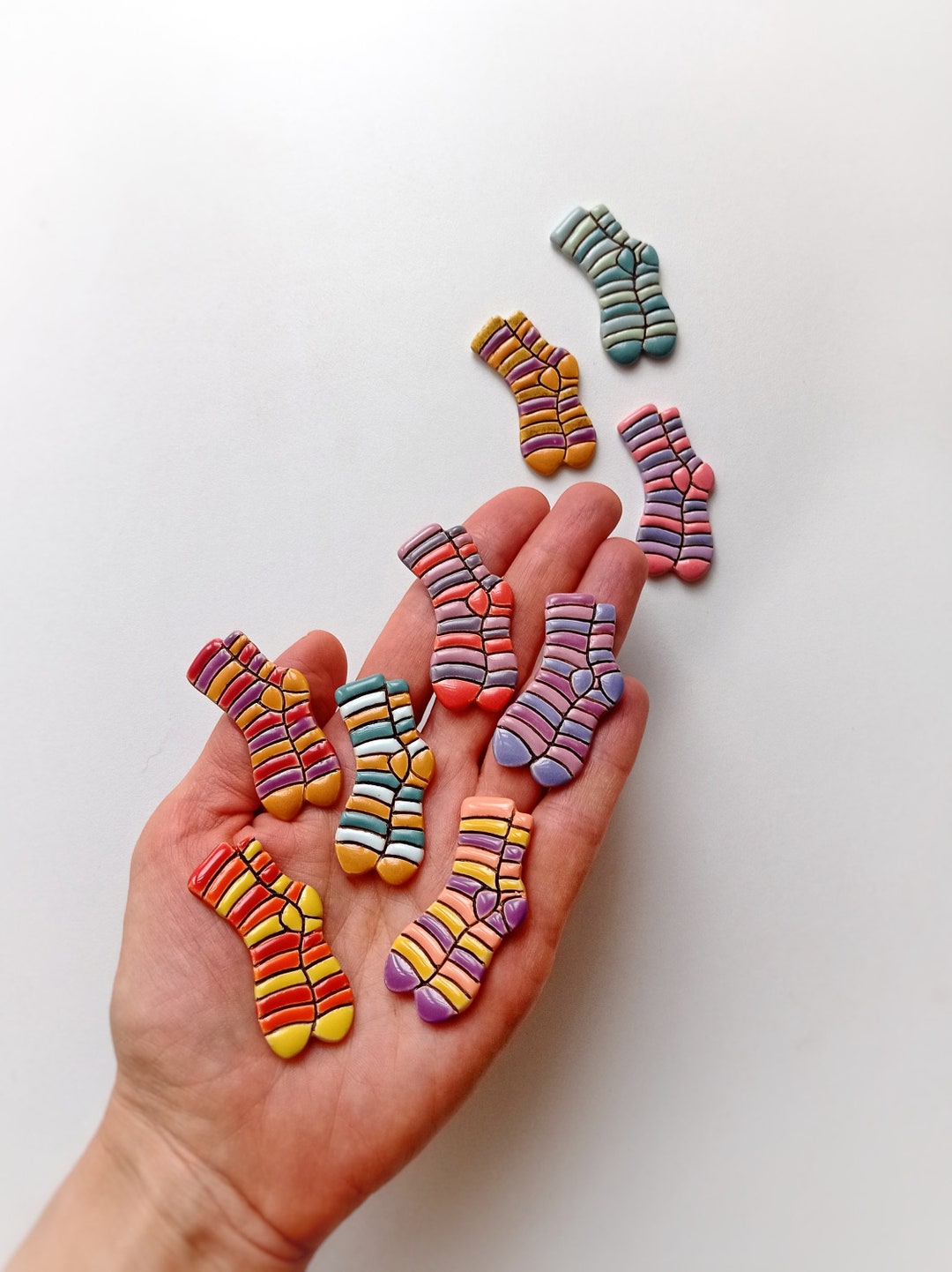 Sock Handmade Ceramic Brooch - Etsy