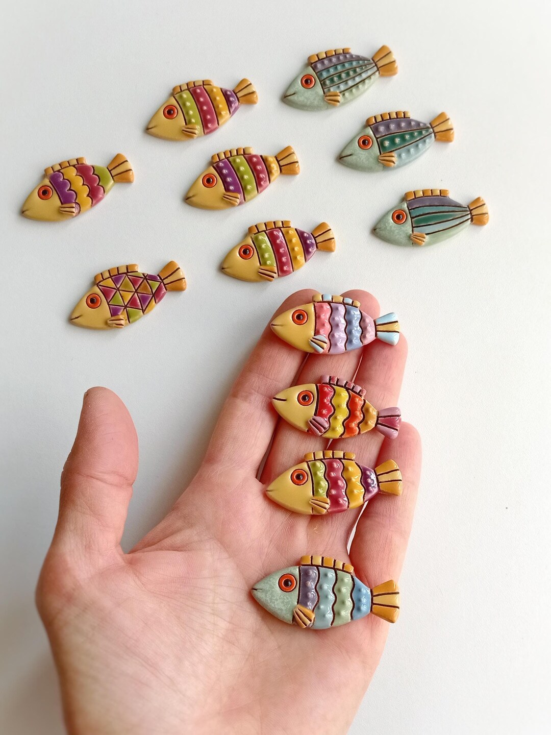 Small Fish Handmade Ceramic Brooch - Etsy