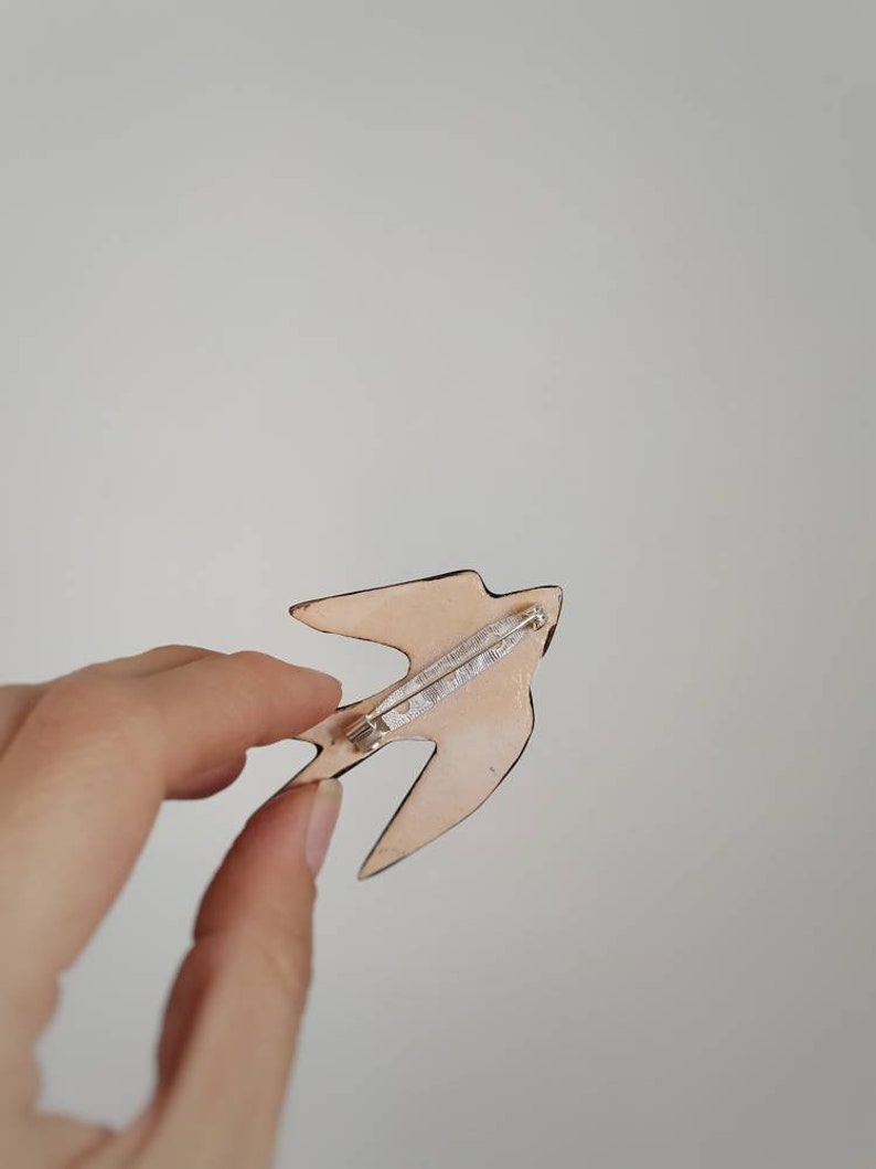Swallow Handmade Ceramic Brooch - Etsy