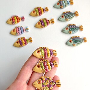 Small Fish Handmade Ceramic Brooch - Etsy