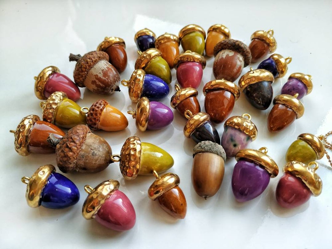 Colorful Acorn Handmade Ceramic Pendant - Etsy