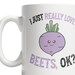 I Love Beets Mug - Cute Beet Mug for Beet Lovers - Funny Beet Gift Mug ...