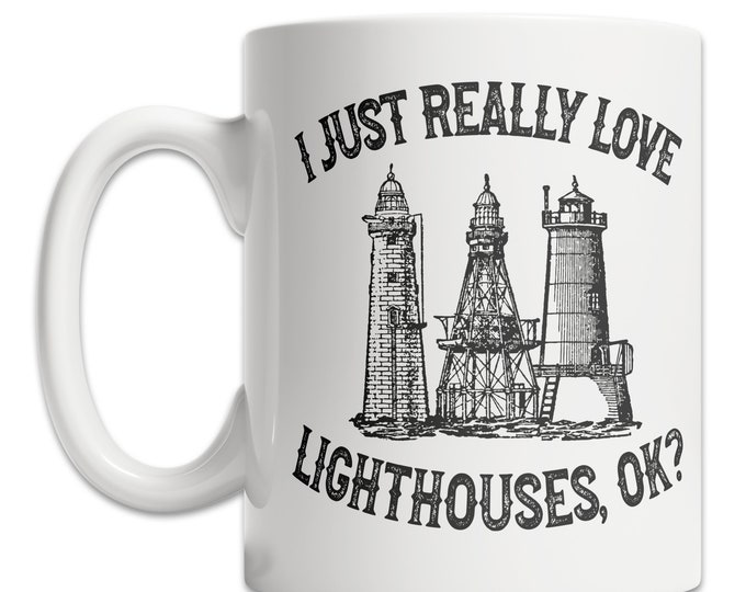 Lighthouse Coffee Mug Cute Lighthouse Mug Funny Lighthouse - Etsy
