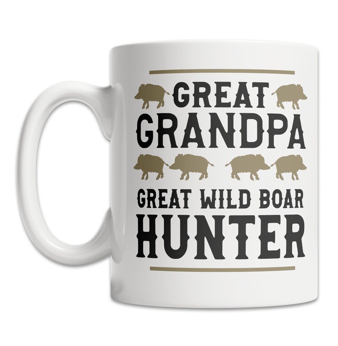 Wild Boar Hunting Mug Pig Hunter Grandpa Gift Idea Wild Pig Hunting ...