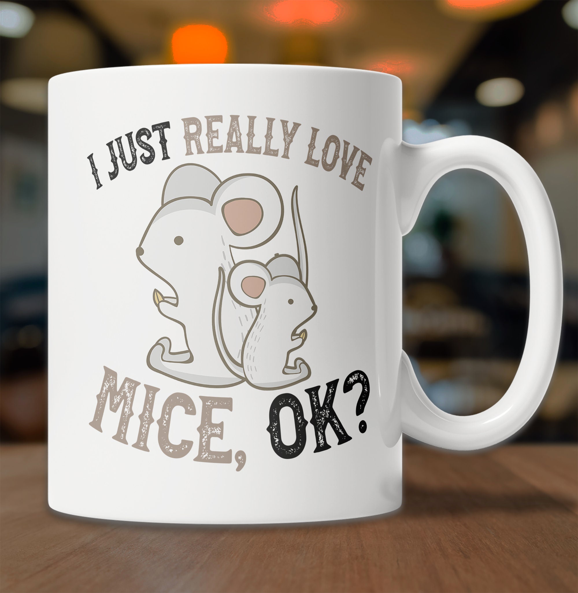 I Love Mice Mug Cute Mouse Mug for Mouse Lovers Funny Mice - Etsy