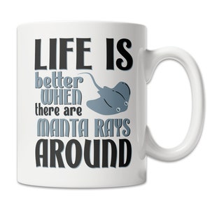 Cute Manta Ray Mug I Love Manta Rays Mug Manta Ray Life Mug Cute Manta ...